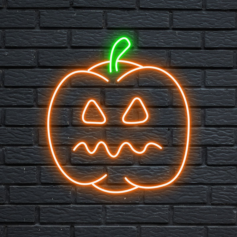 Pumpkin Head LED Neon Sign - A Fun Halloween Decor for Kids' Rooms ...