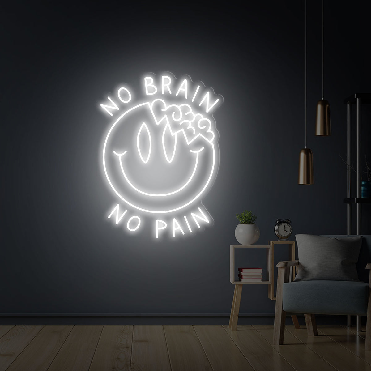 Buy "No Brain No Pain" Creative Neon Signs at Best Quality In Australia ...